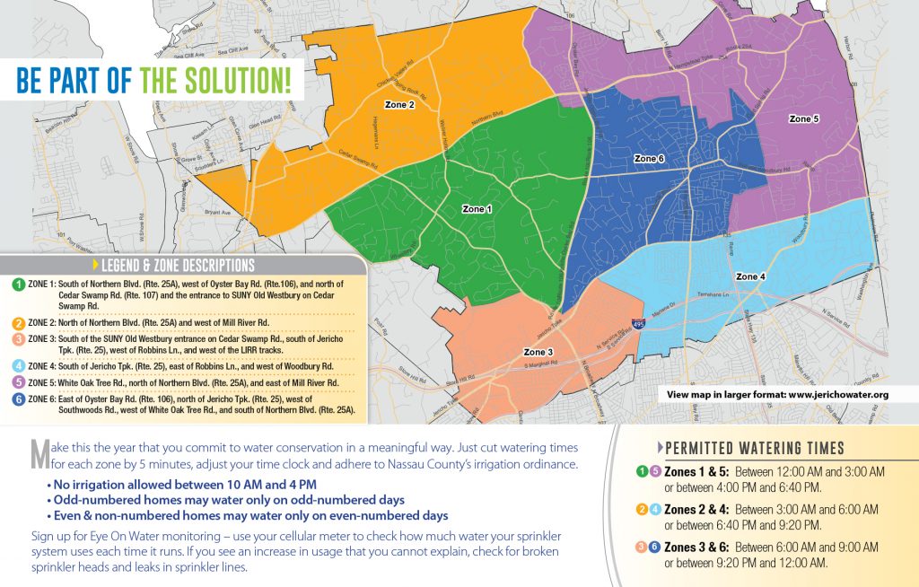 Reminder: Sprinkling Regulations in Effect – Jericho Water District